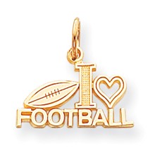 10k Yellow Gold Football Charm | CharmsToTreasure | CharmsToTreasure