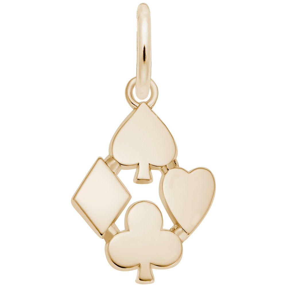 Beautiful Gold Plated Charms | Gold Plated Playing Card Symbols Charm ...