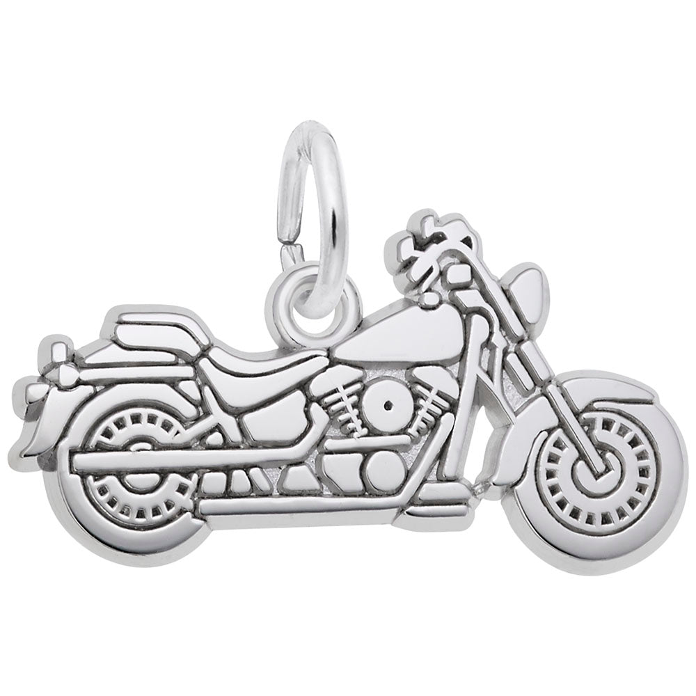Dainty Sterling Silver Charms | Silver Motorcycle Charm | CharmsToTreasure