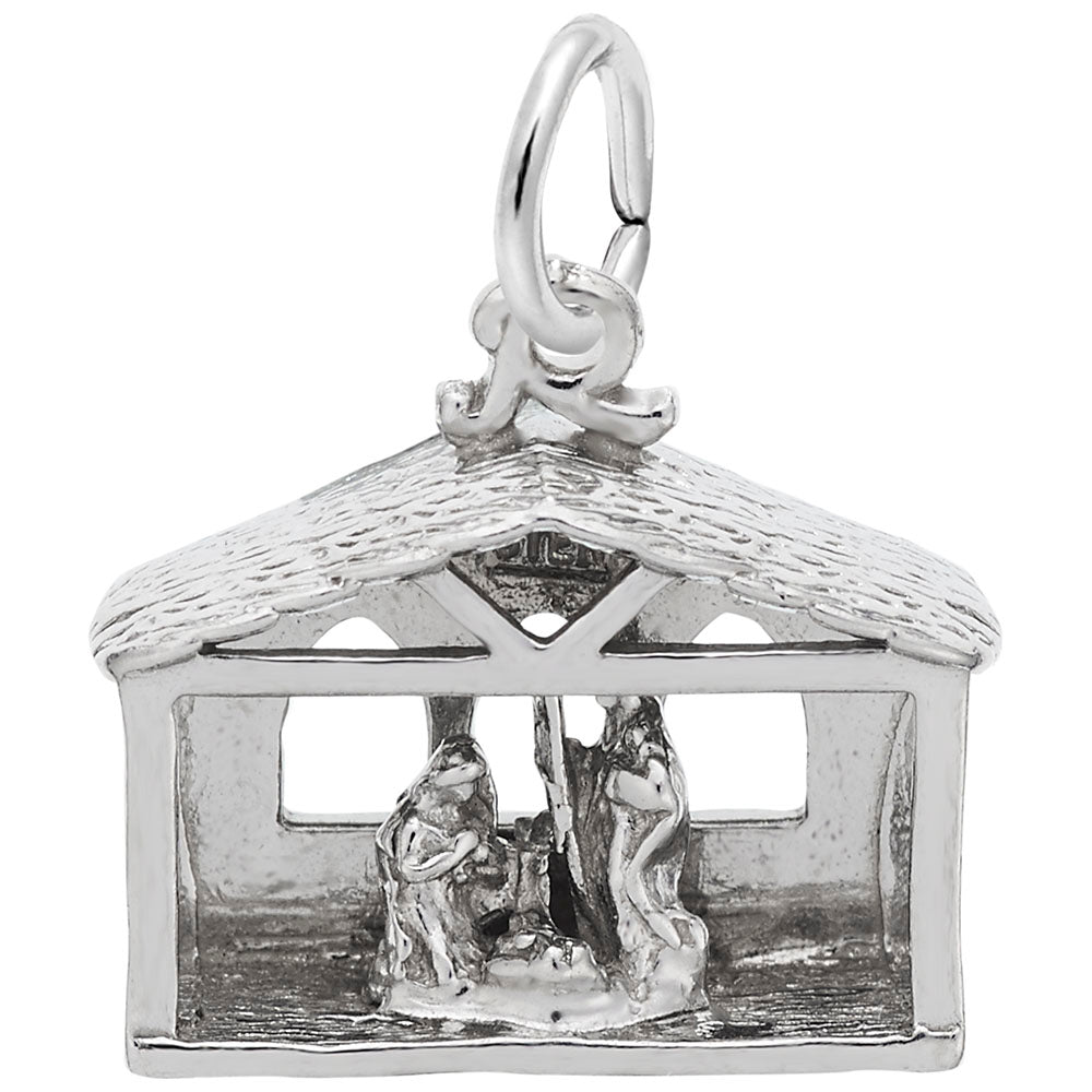 Divine Sterling Silver Charms | Silver Nativity Charm | CharmsToTreasure