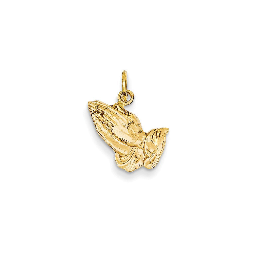 14k Gold Praying Hands Charm | CharmsToTreasure | CharmsToTreasure