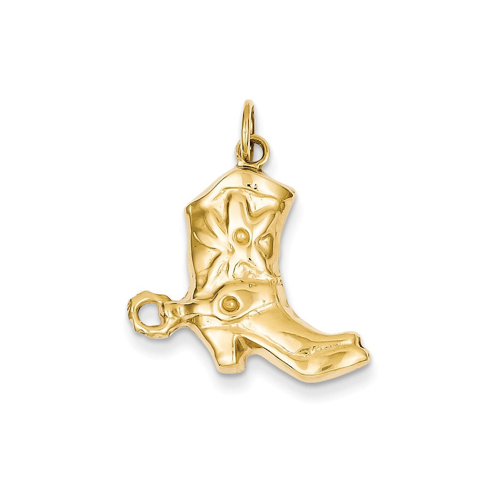 14k Gold Boot Charm | CharmsToTreasure | CharmsToTreasure