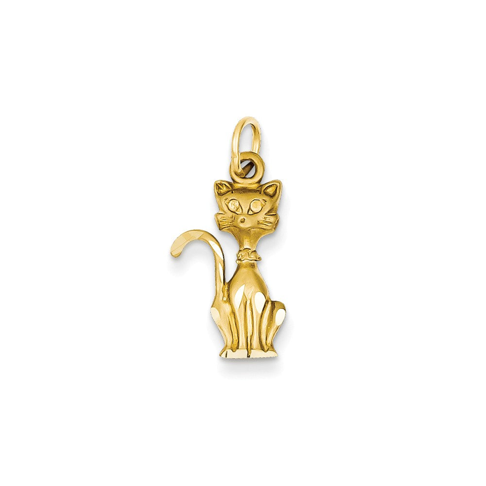 14k Gold Tom Cat Charm | CharmsToTreasure | CharmsToTreasure