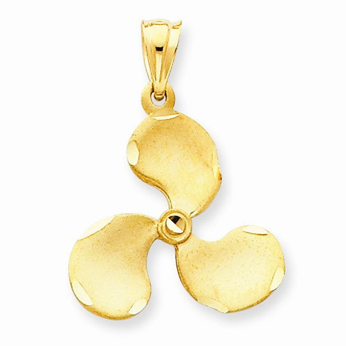 14k Gold Propeller pendant, Adorable Pendants for Necklace ...