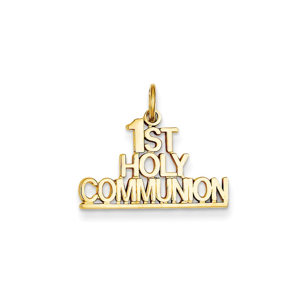 14k Gold 1st Holy Communion Charm | CharmsToTreasure | CharmsToTreasure