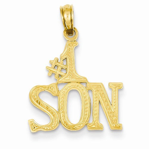 14k Gold #1 Son pendant, Adorable Pendants for Necklace ...