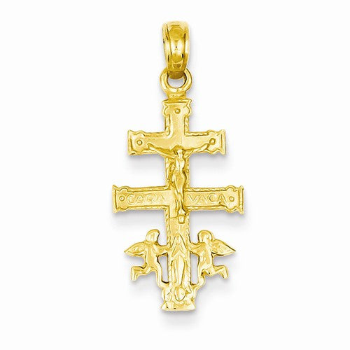 14k Gold Cara Vaca Crucifix Pendant, Pendants for Necklace ...