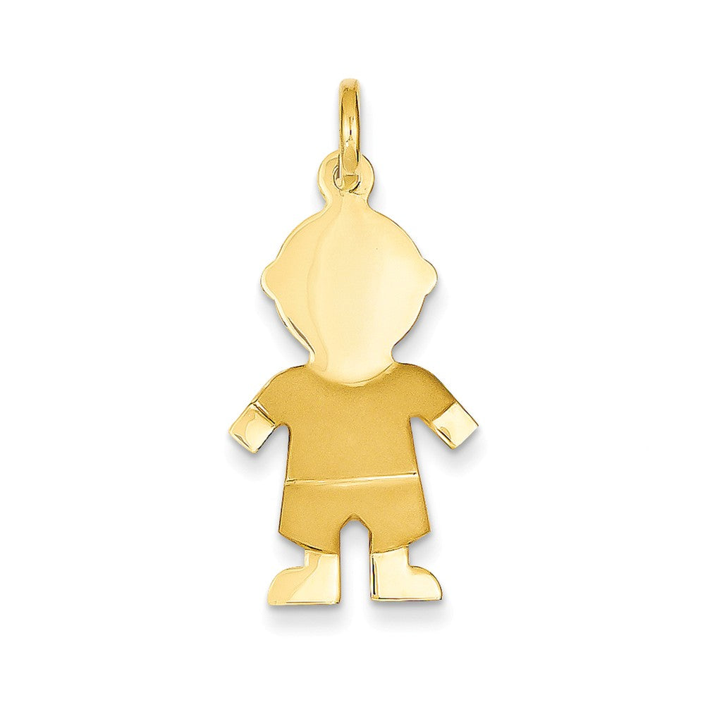 14k Gold Satin Boy Charm | CharmsToTreasure | CharmsToTreasure