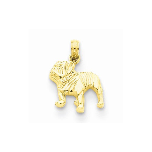 14k Gold Bulldog pendant, Delightful Pendants for Necklace ...