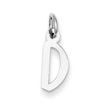 Sterling Silver Small Slanted Block Initial D Charm | CharmsToTreasure ...