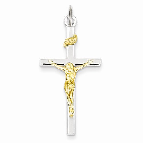 Sterling Silver & 18k Gold-Plated Crucifix pendant, Pretty Pendants for ...