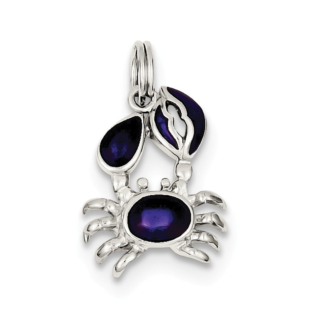 Sterling Silver Purple Enameled Crab Charm | CharmsToTreasure ...