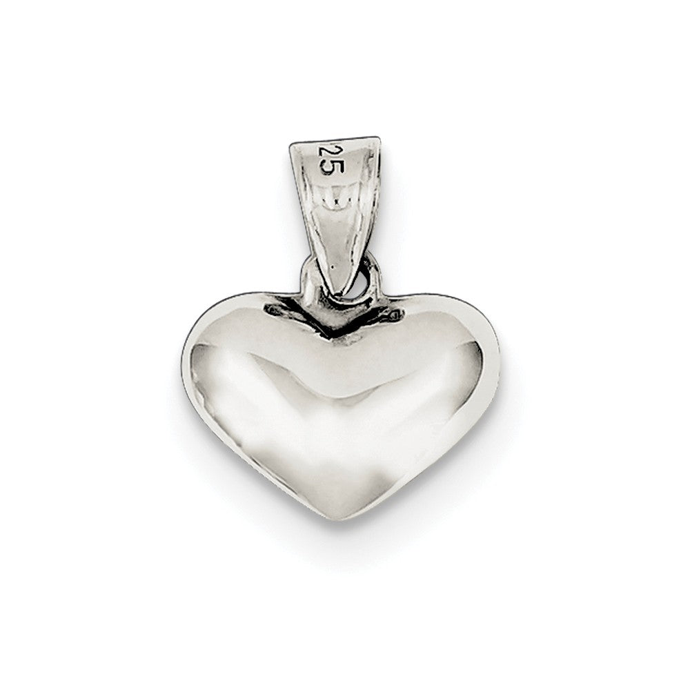 Sterling Silver Puffed Heart Charm | CharmsToTreasure | CharmsToTreasure