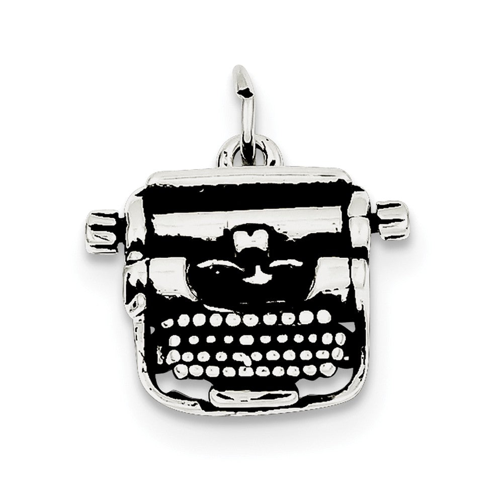 Sterling Silver Antiqued Typewriter Charm | CharmsToTreasure ...