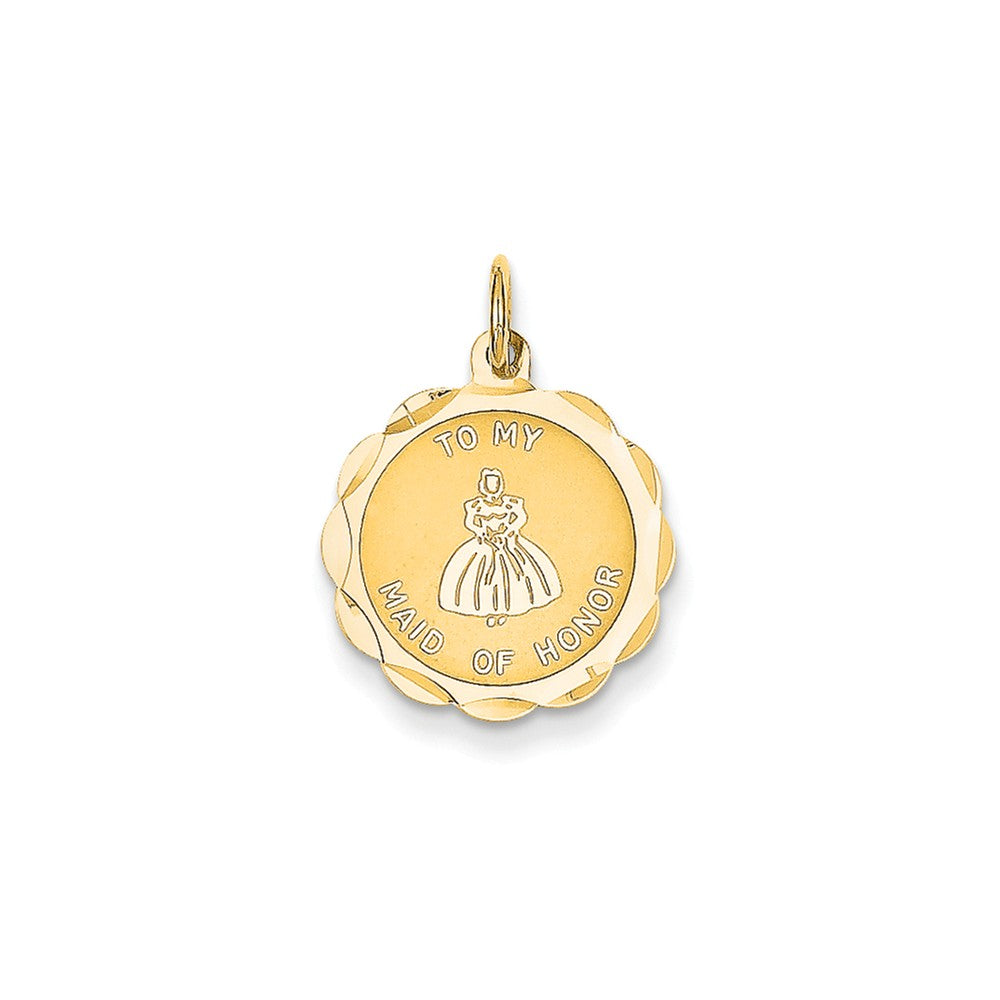 14k Gold Maid of Honor Charm | CharmsToTreasure | CharmsToTreasure