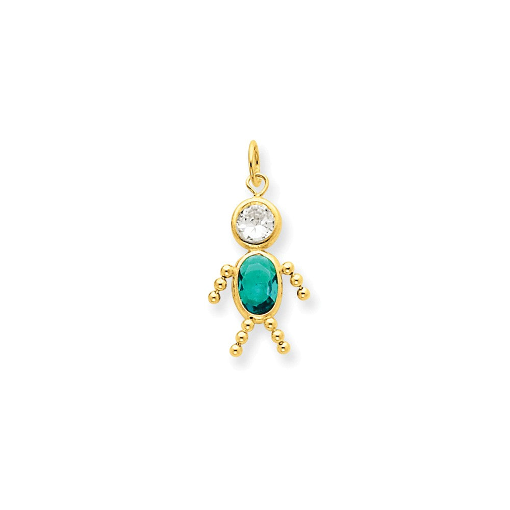 14k Gold December Boy Birthstone Charm | CharmsToTreasure ...