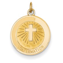 14k Gold Confirmation Medal Charm | CharmsToTreasure | CharmsToTreasure