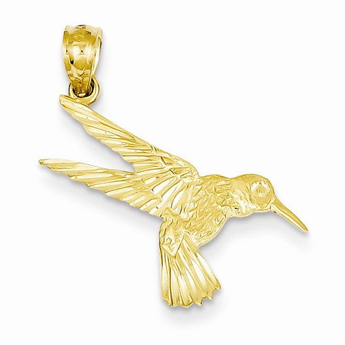 14k Gold Hummingbird pendant, Fine Pendants for Necklace ...