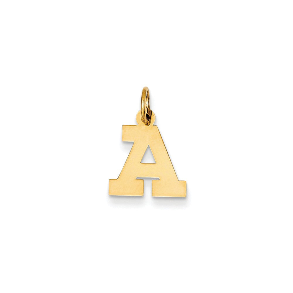 14k Gold Small Block Initial A Charm | CharmsToTreasure | CharmsToTreasure